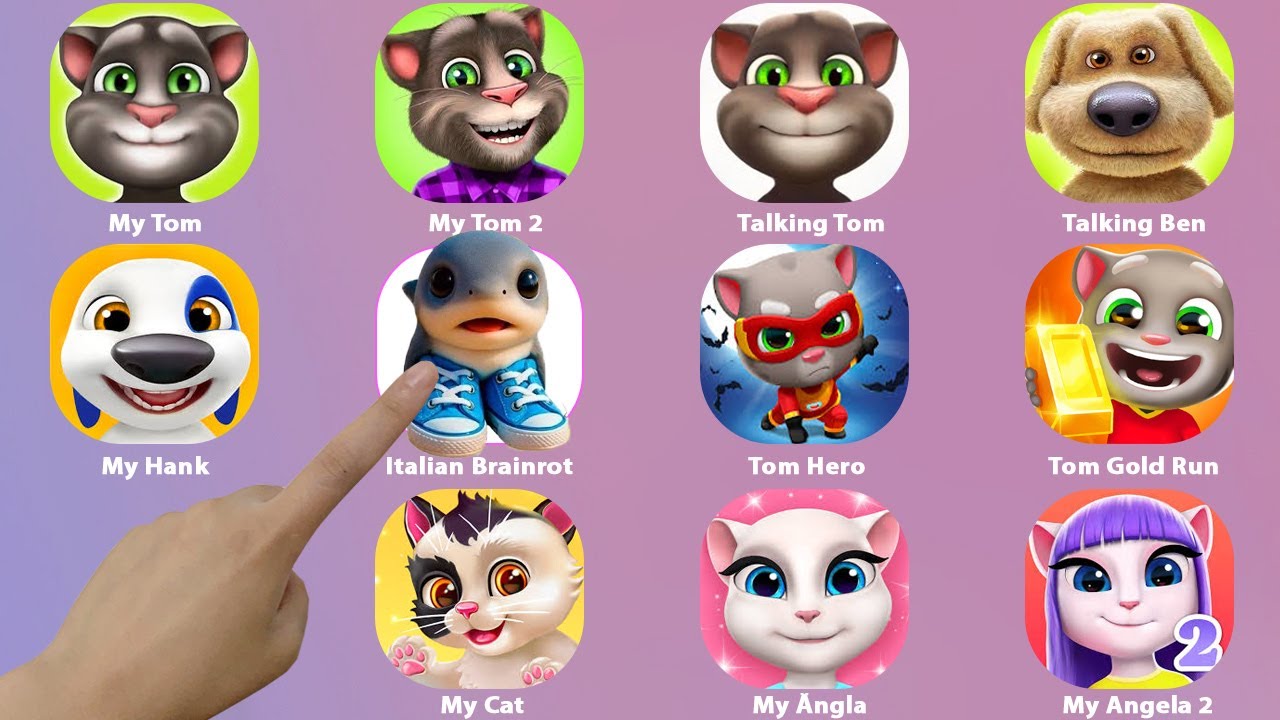 Talking Tom,Angela,Ginger,My Cat,Ben,Italian Brainrot ROBLOX,Tralalero ...