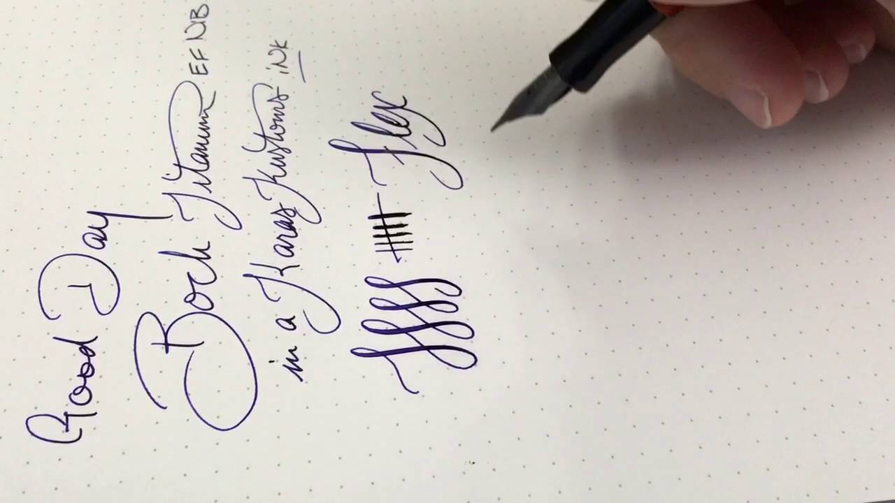 Karas Kistom INK with EF Bock Titanium Nib - YouTube