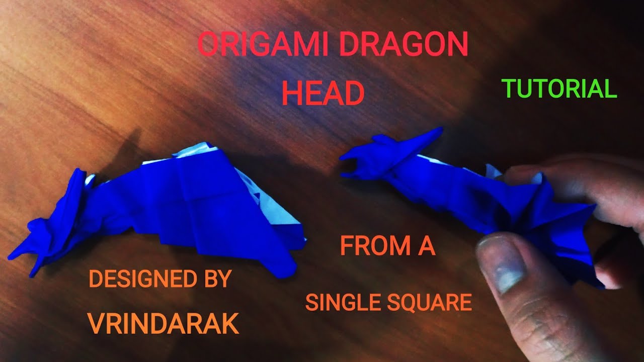 Origami dragon head tutorial - YouTube