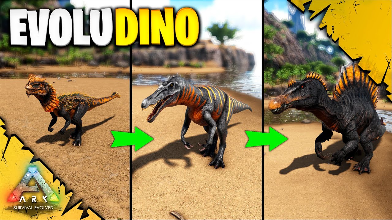 A EVOLUÇÃO DO ESPINOSSAURO | EVOLUDINO | Ark Survival Evolved - YouTube