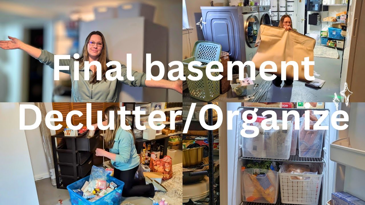 Basement Makeover/Declutter/Organize (Part 3) - YouTube