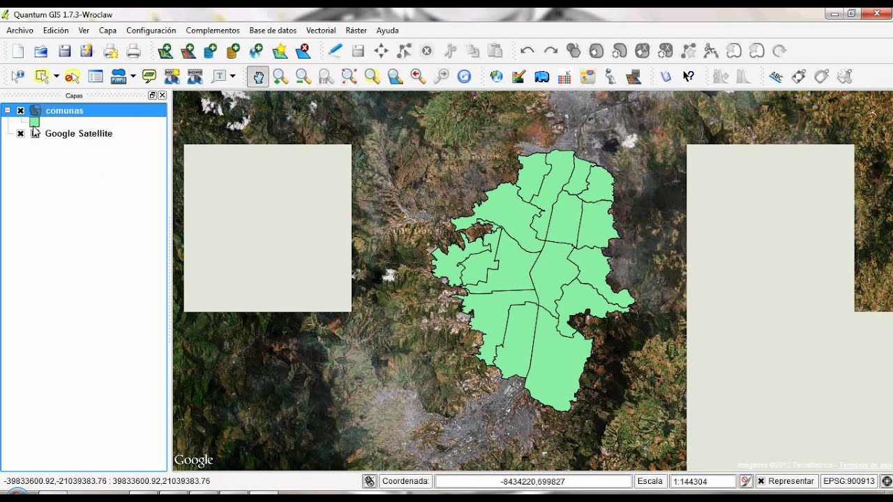 Visualizar Información de Google Maps en Quantum GIS. - YouTube