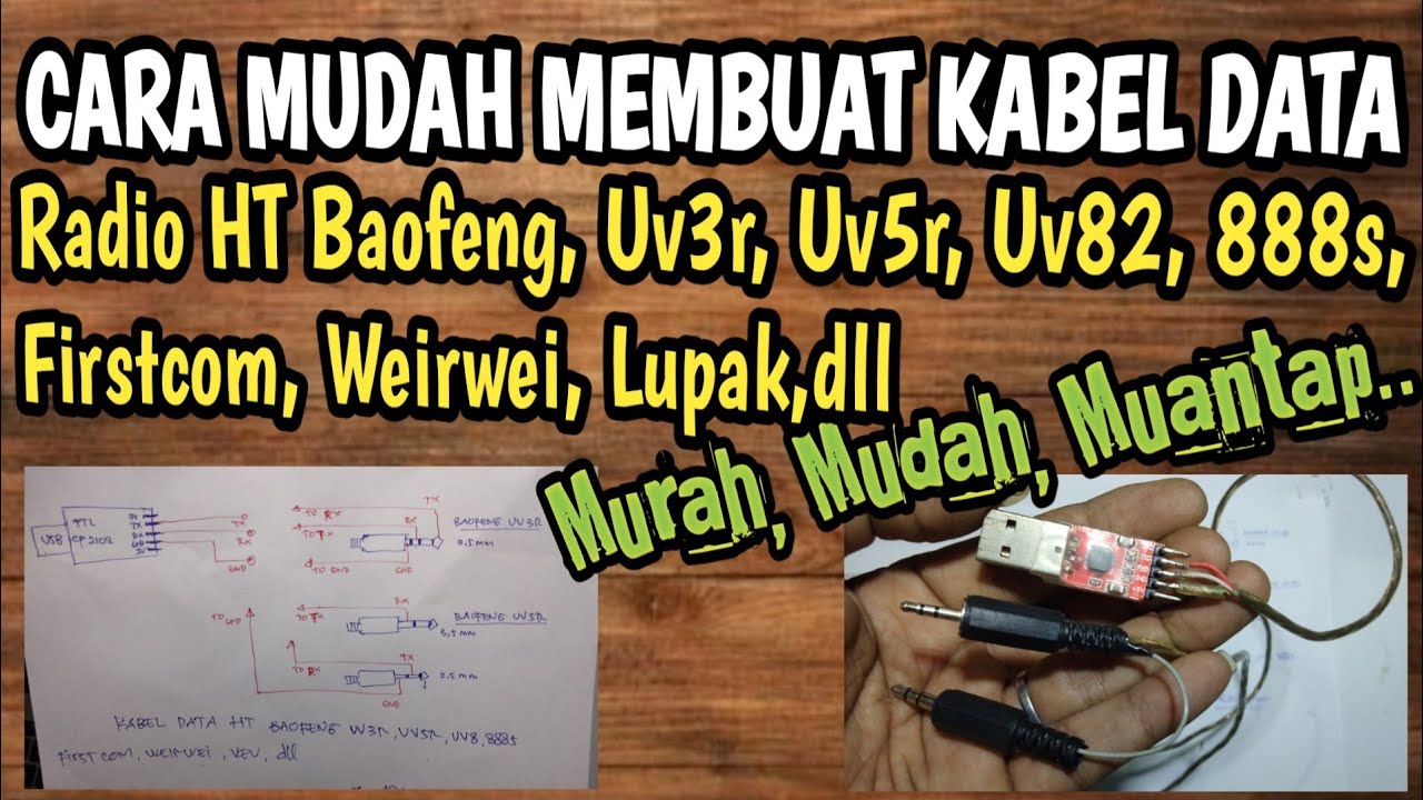 Cara Membuat Kabel Data Ht Baofeng - YouTube