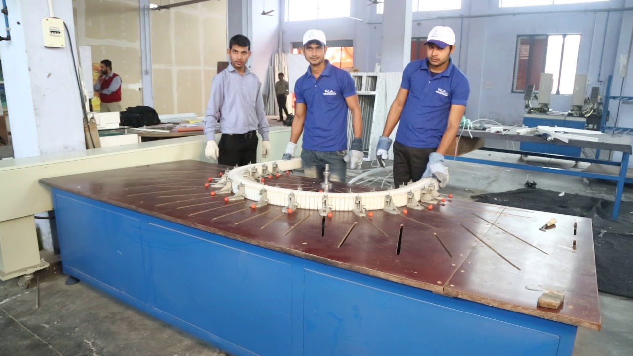 Arch Bending Machine used to manufacture arch windows 9 - YouTube