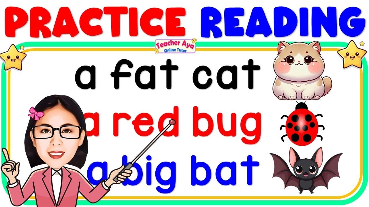 CVC PHRASES | LESSON FOR KINDER GRADE1 | LEARN TO READ | READING ...