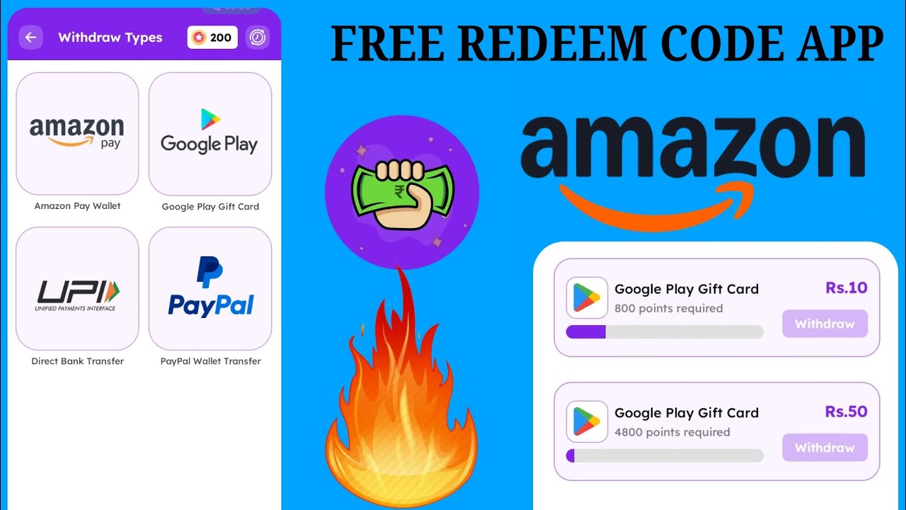 free redeem code app amazon gift card earning apps redeem code app free ...