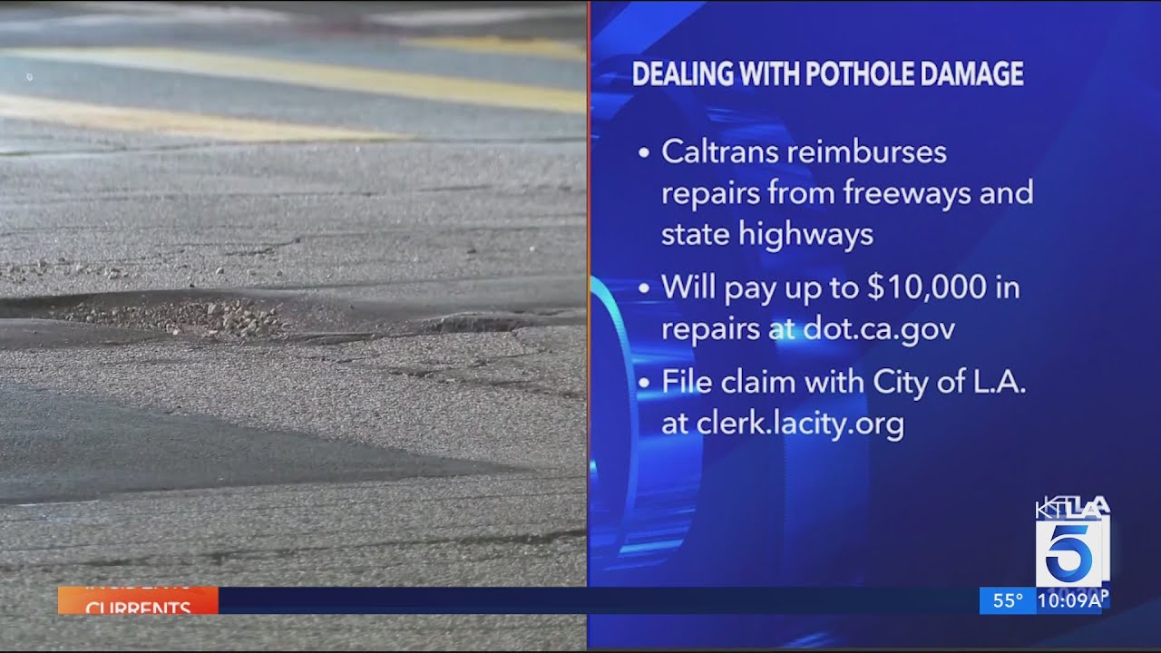How to deal with pothole damage in Los Angeles - YouTube