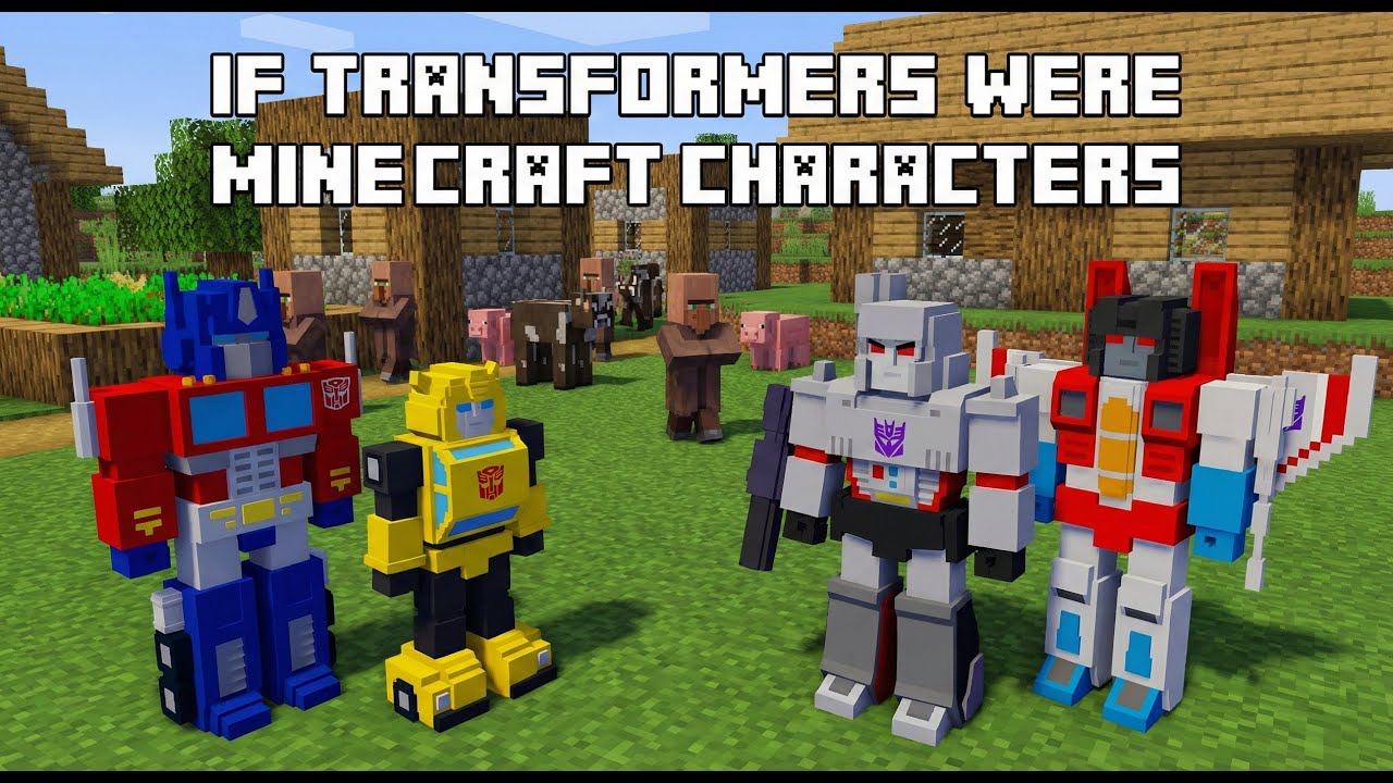 TRANSFORMERS as MINECRAFT Characters! (Optimus, Bumblebee, Megatron) - YouTube