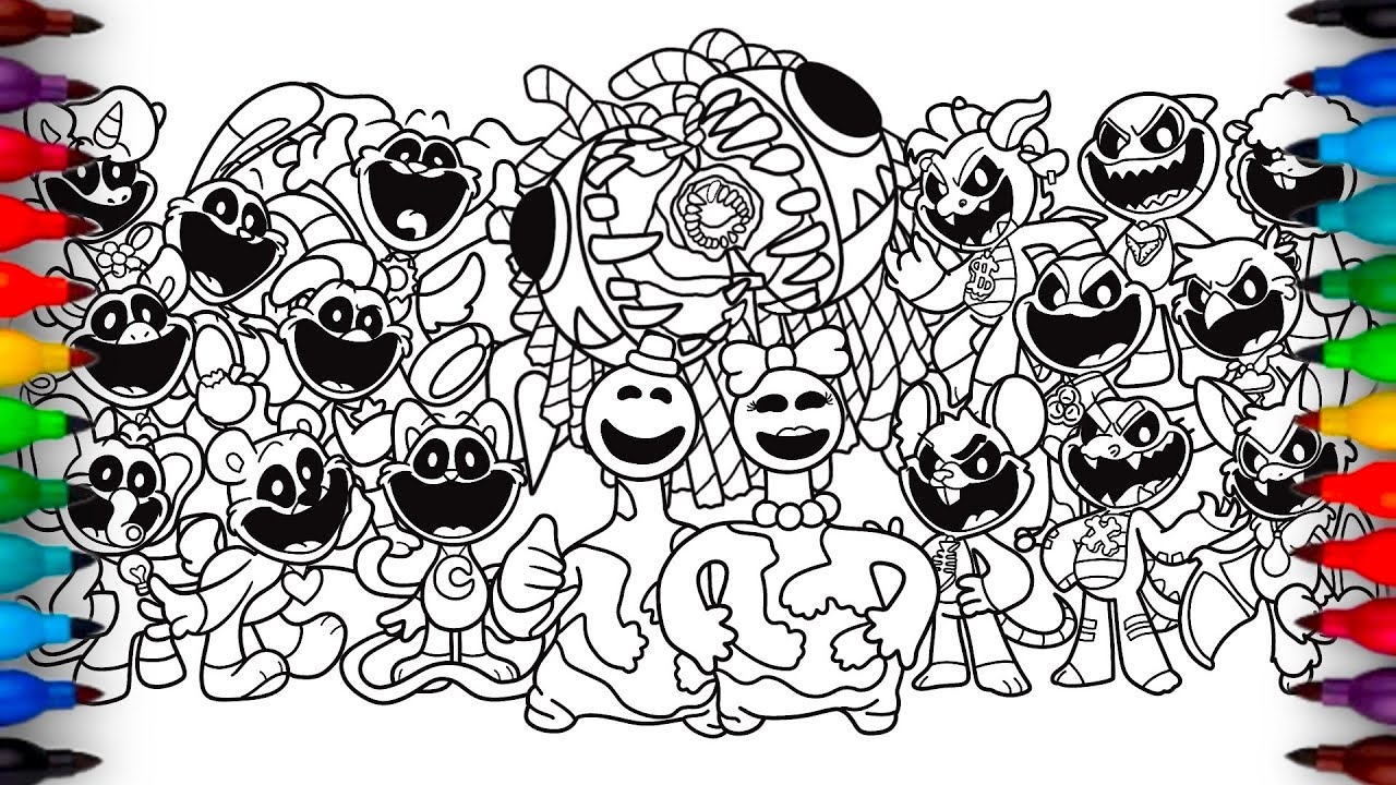 Poppy Playtime Chapter 3 4 5 Coloring Pages. COLORING Doey the Doughman ...