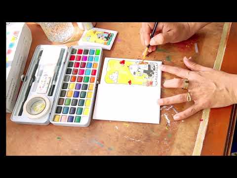 Cute Gebbies Coloring Pages with Meeden Watercolor 🎨 | Relaxing & Fun Coloring