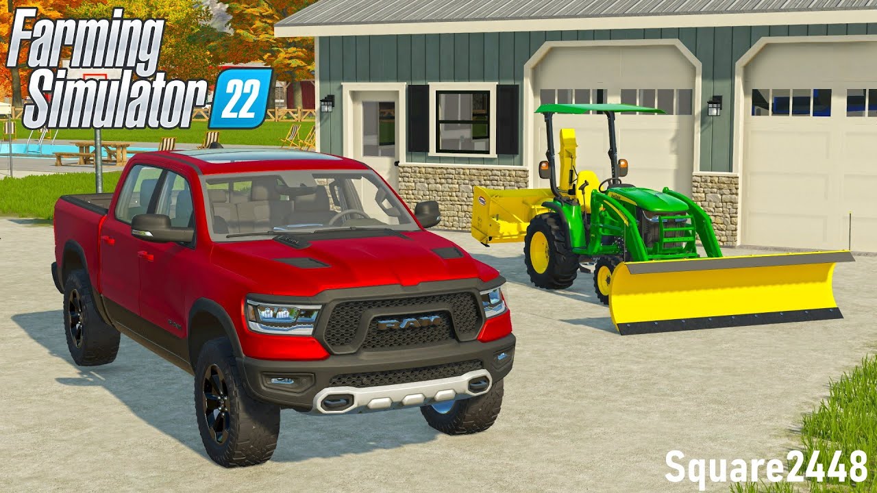 Buying A Ram 1500 Rebel & JD 3046R Winter Prep! | FS22 Homeowner - YouTube