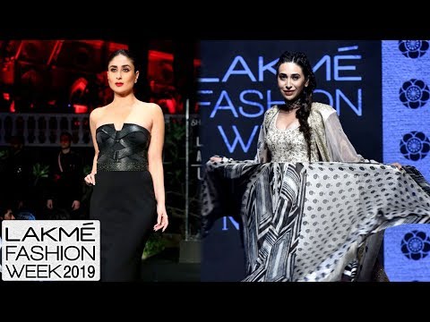 Sisters Kareena Kapoor, Karisma Kapoor Together Rampwalk At Lakme Fashion Week 2019