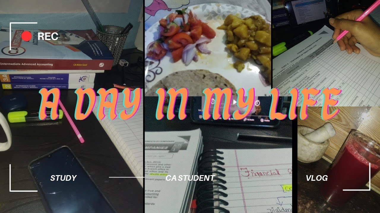 A day in the life of a CA student 📚| study vlog📝|productive day in my ...