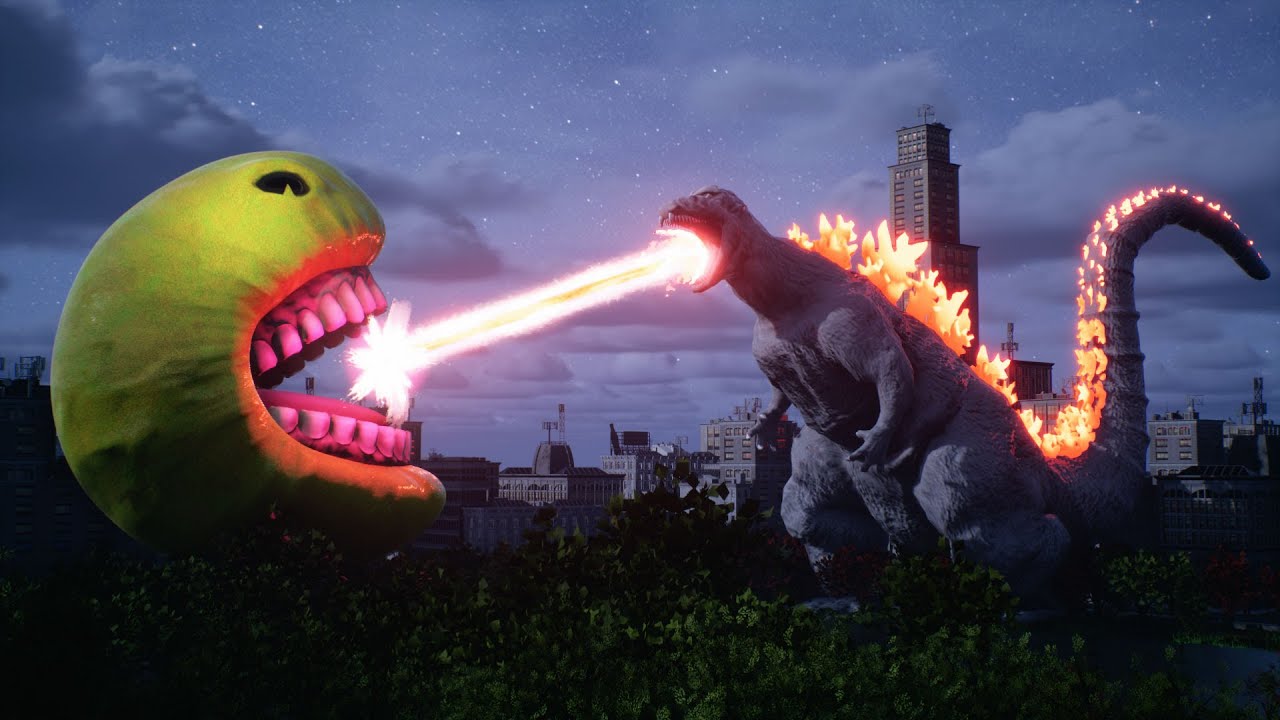 Pac-man vs Godzilla Animation [Horror Short Film] - YouTube