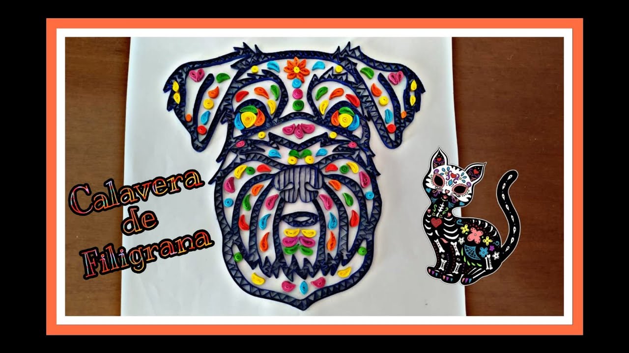 Calavera de Filigrana/ Calavera de perro de Filigrana/ Día de muertos ...