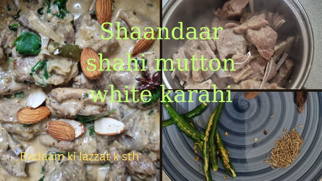 white mutton karahi recipe | White mutton karahi restaurant style - YouTube