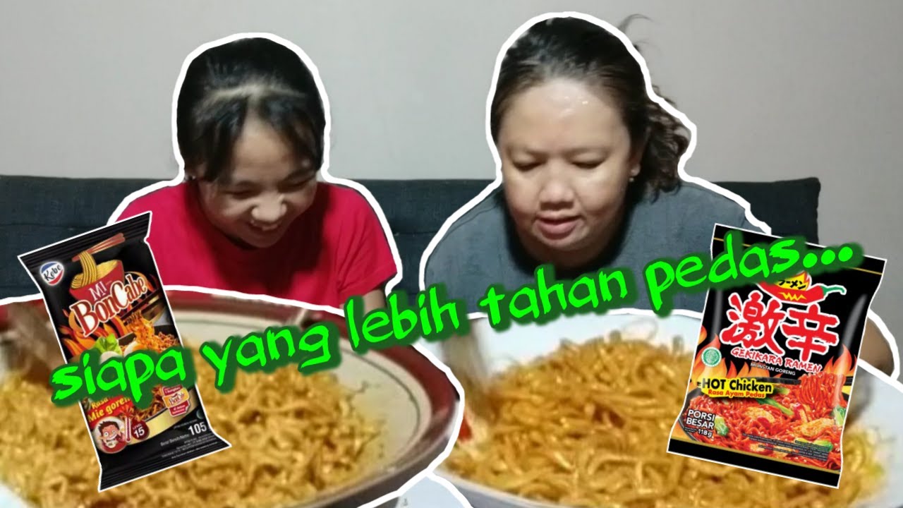 Mi Bon Cabe Level 15 VS Gekikara Ramen... ada yang kepedesan tuuhhh ...
