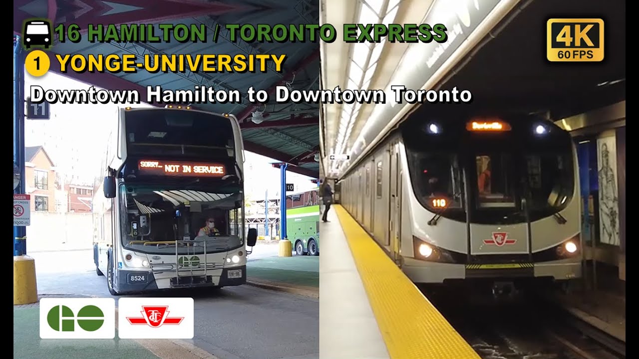 TTC & GO Transit POV Walk: Downtown Hamilton to Downtown Toronto Via ...