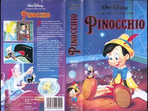 Walt Disney Pinocchio (1940)(Bande Annonce Pub VHS 1995)