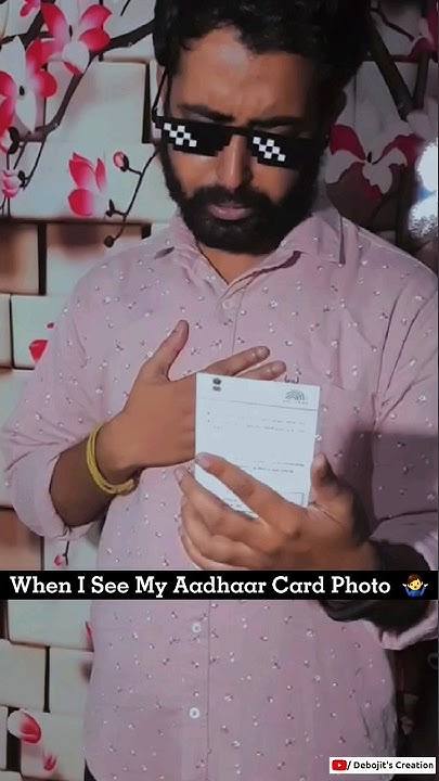 When I See My Aadhaar Card Photo 🤷‍♂️ ll Kaise Hua 🥺 ll #viral #trending #funny #memes #shorts 🤣 ...