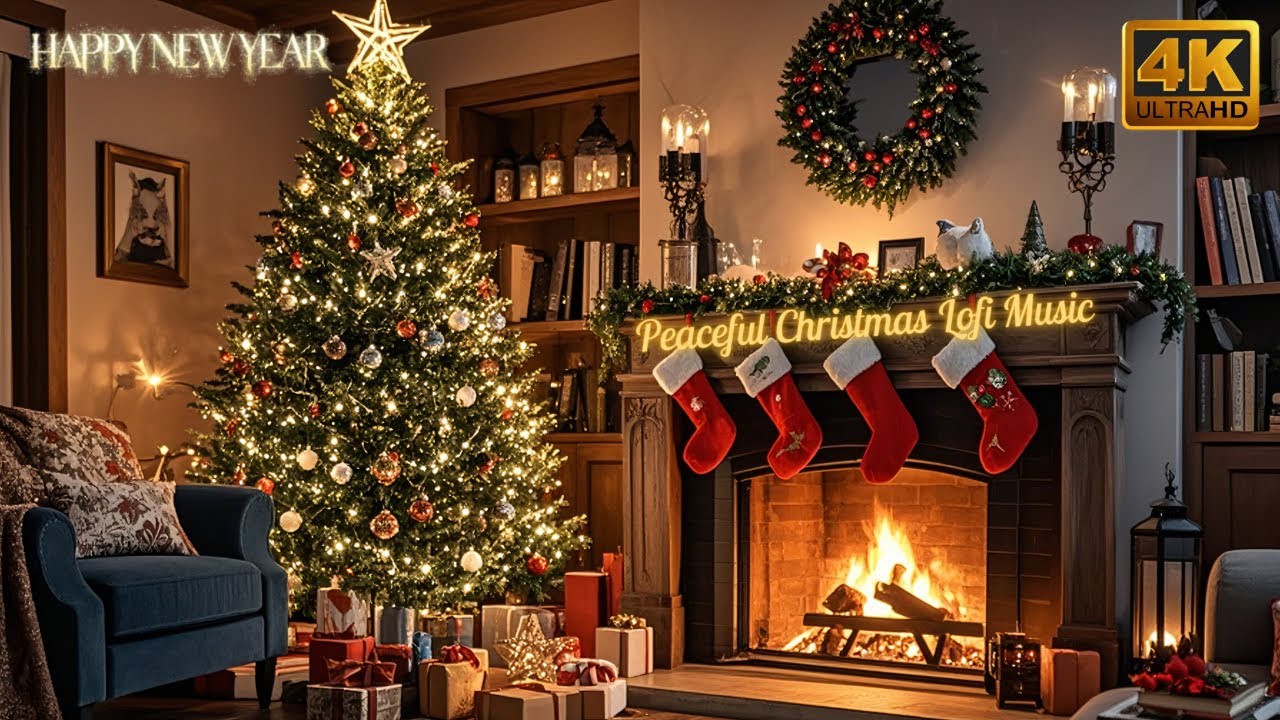 🎄 1-hour Happy New Year Music 🎵 Peaceful Christmas Lofi Beats [Vol.2, 5 Tracks] 🎅 X-mas Music ...
