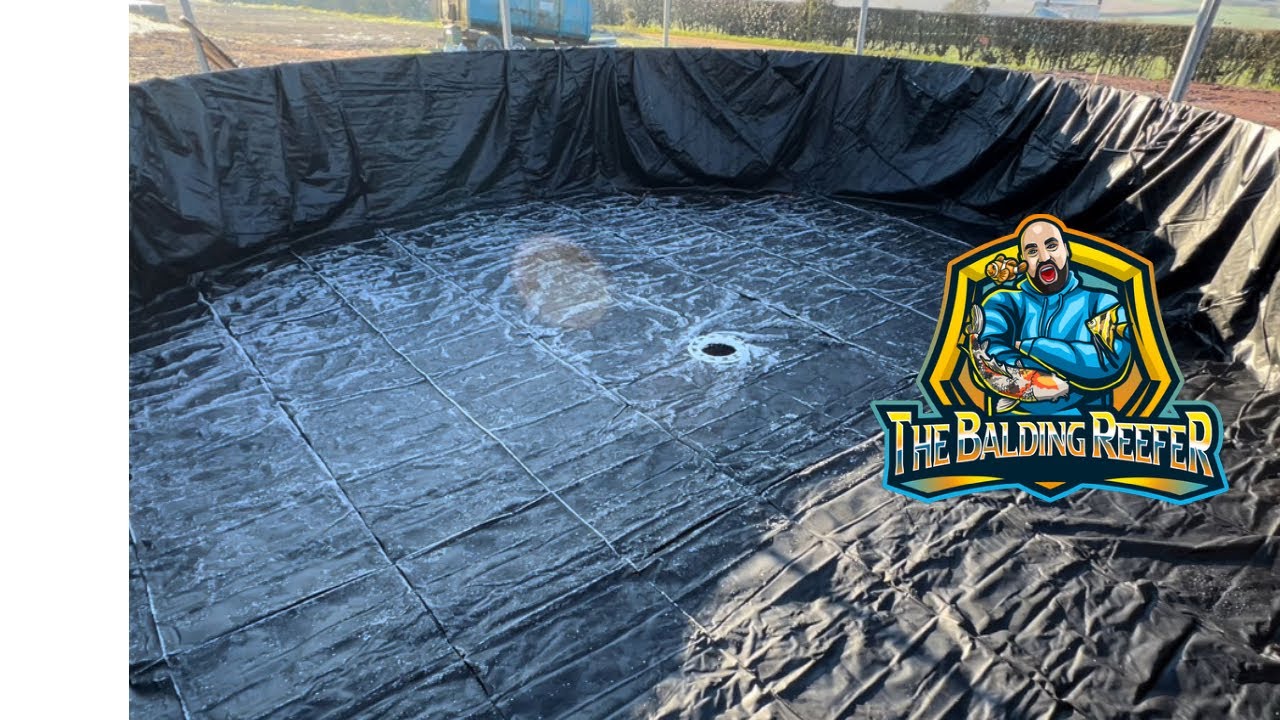 Bottom drain fitting to a box weld liner! ***Heated Koi House Build ...