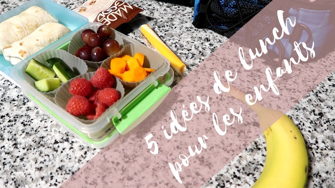 5 idées de lunch pour l'école - YouTube