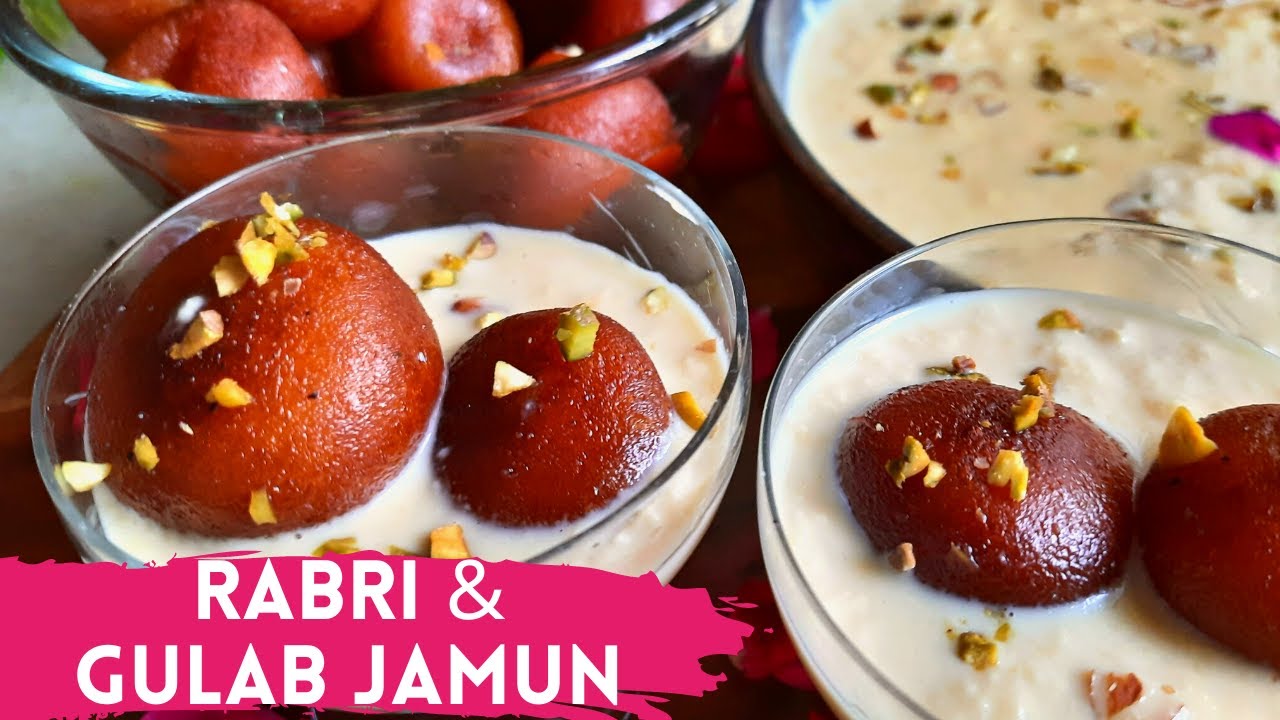 Rabri Gulab Jamun recipe | गुलाब जामुन और रबड़ी की रेसिपी | Angoori ...