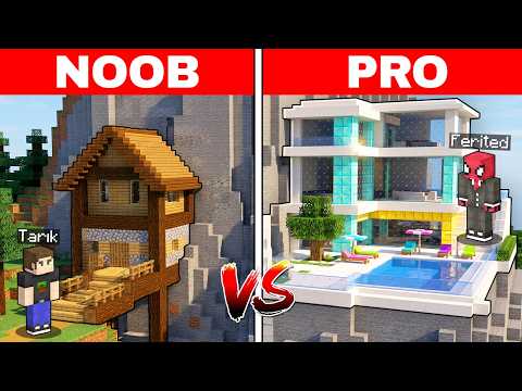 ZENGİN vs FAKİR: Dağ Evi Kapışması (Minecraft)