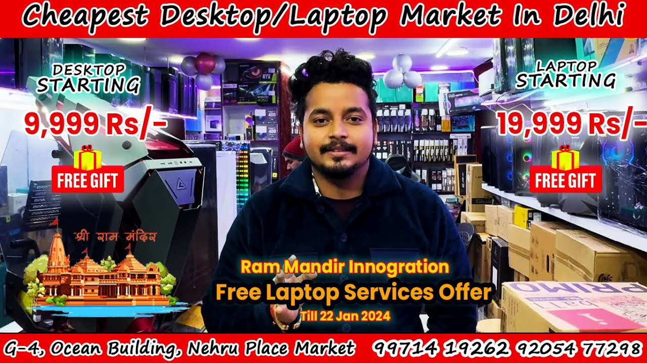 Cheapest laptop market in Delhi ! Nehru place computer market ! Branded ...