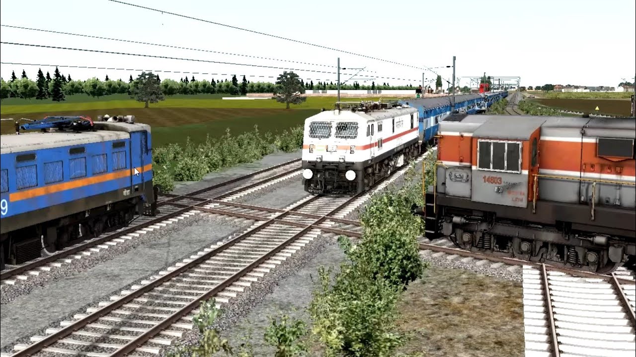 3 train crossing at same track heavy traffic | heavy traffic route ...