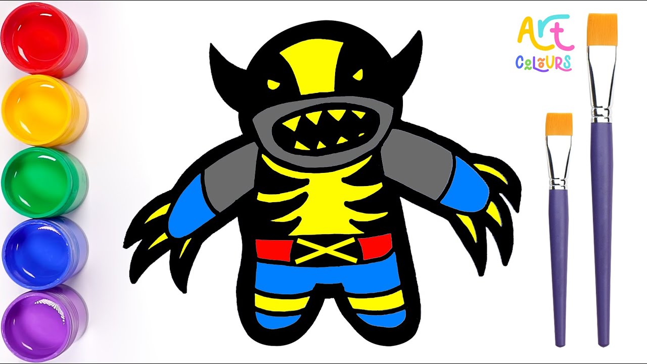 X-Men Drawing, Painting and Coloring for Kids & Toddlers | How to Draw ...
