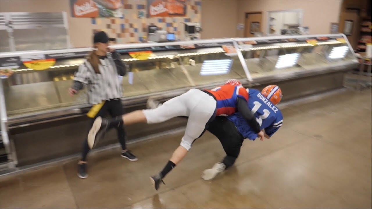 WE PLAY FOOTBALL IN PUBLIC PLACES!! - YouTube