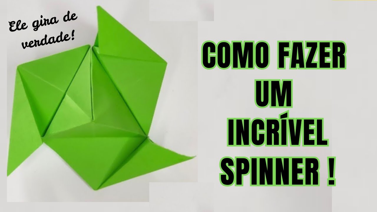Como fazer um spinner de origami! /How to make an origami spiiner ...