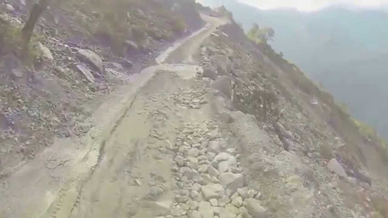 Driving Nepal's mountain roads - YouTube