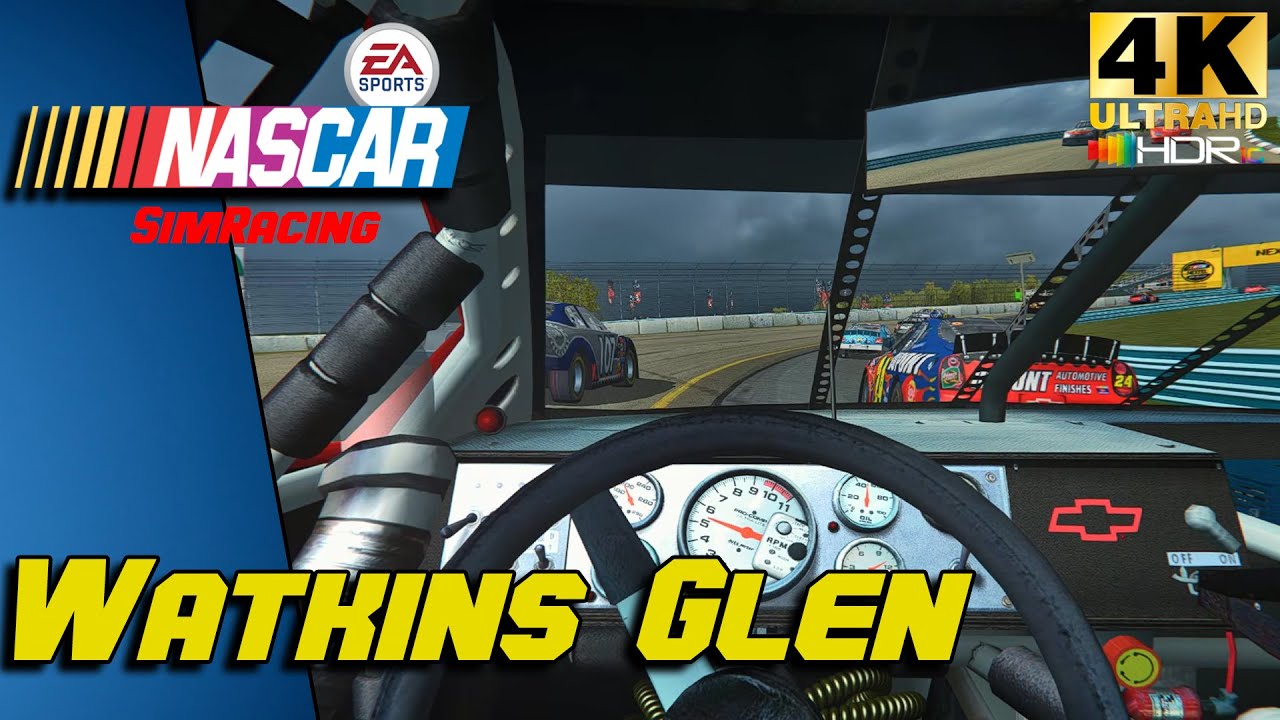 Playing EA NASCAR SimRacing PC in 2024 Watkins Glen - YouTube