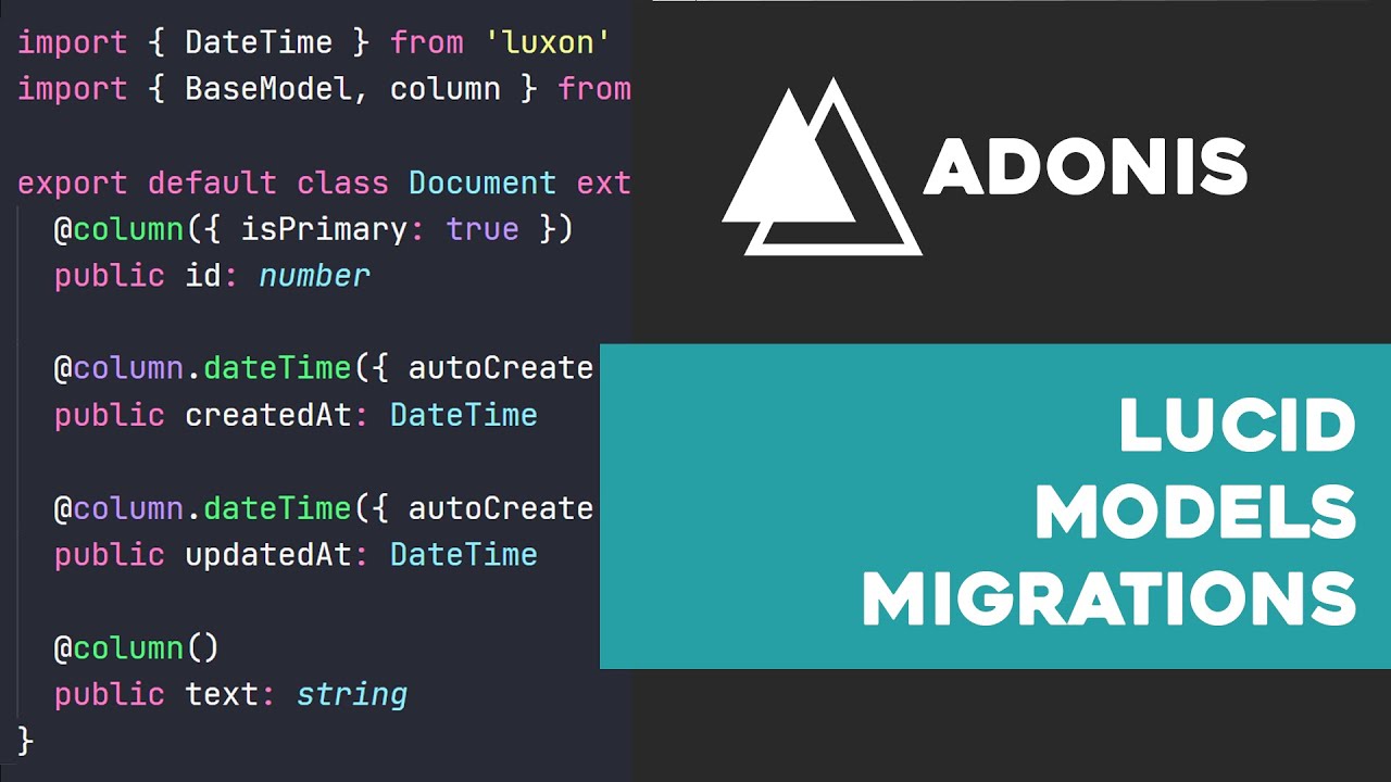 Configurando o Lucid no AdonisJS | Prog. Web | Aula #17 - YouTube