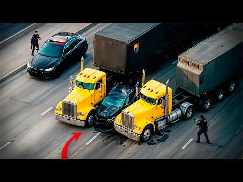 Truckers PUTTING an END to POLICE CHASE