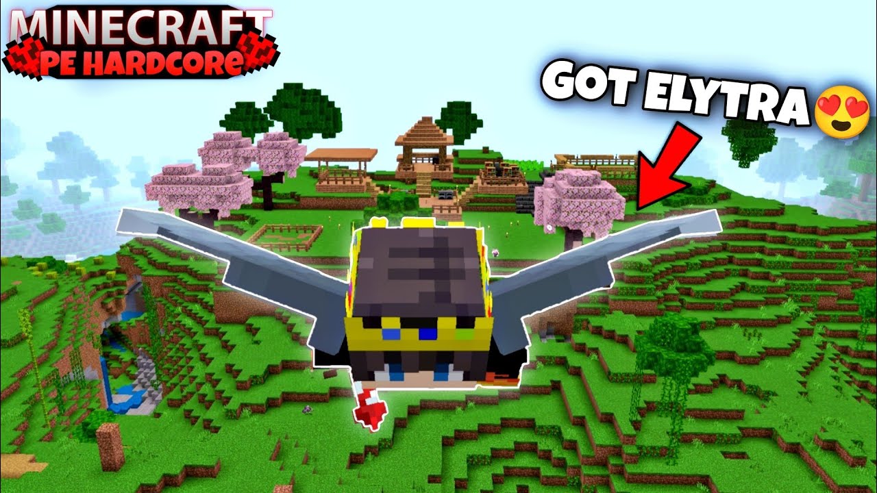 I Got Elytra Without Defeating Ender Dragon In Minecraft Pe Hardcore 🔥| mcpe hardcore #8 - YouTube