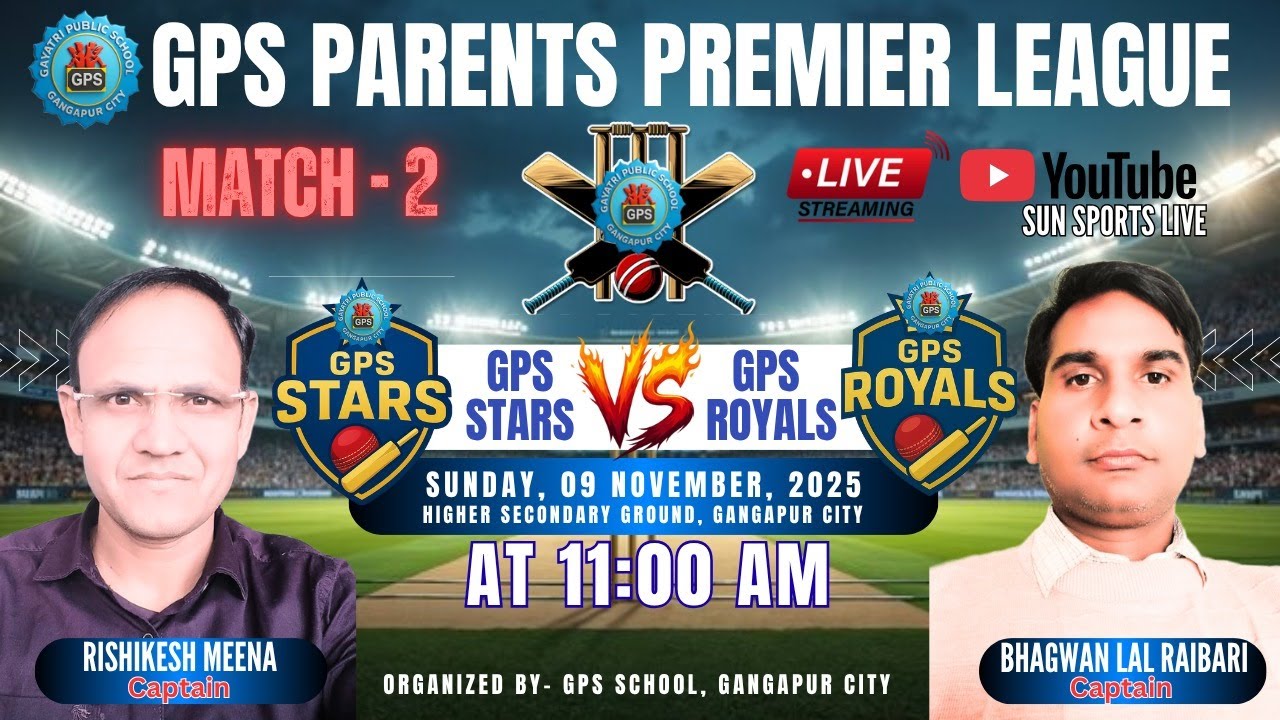 🔴LIVE || MATCH - 2 || GPS PARENTS PREMIER LEAGUE || #SUNSPORTSLIVE # ...