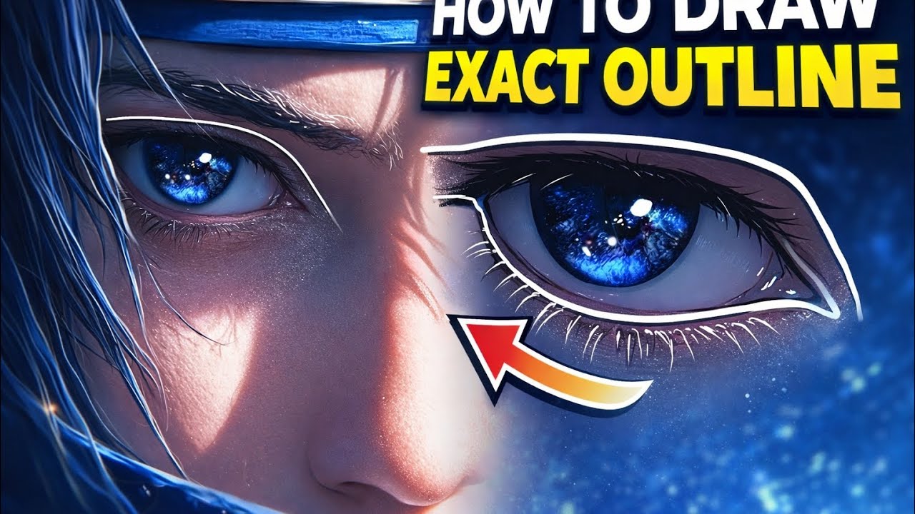 How To Draw Exact Eye Outline 🔥 | Step by Step Anime Drawing - YouTube