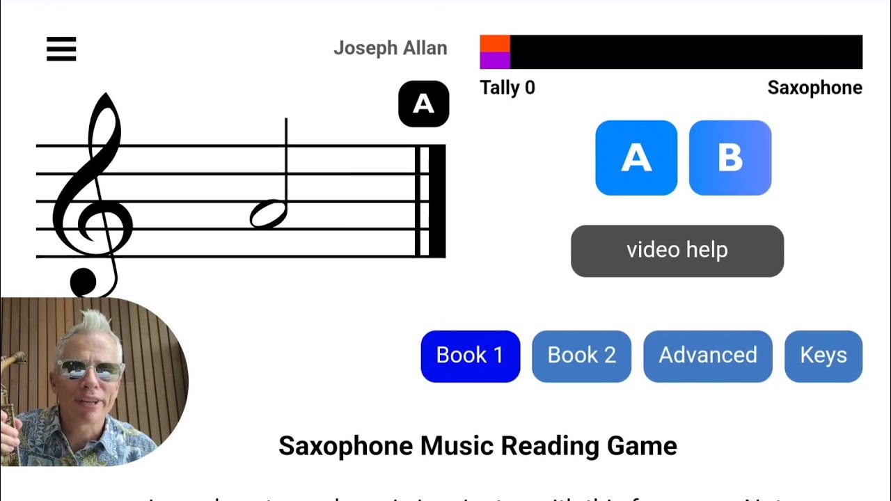 Learn to read saxophone music playing the free game at music.school.nz ...
