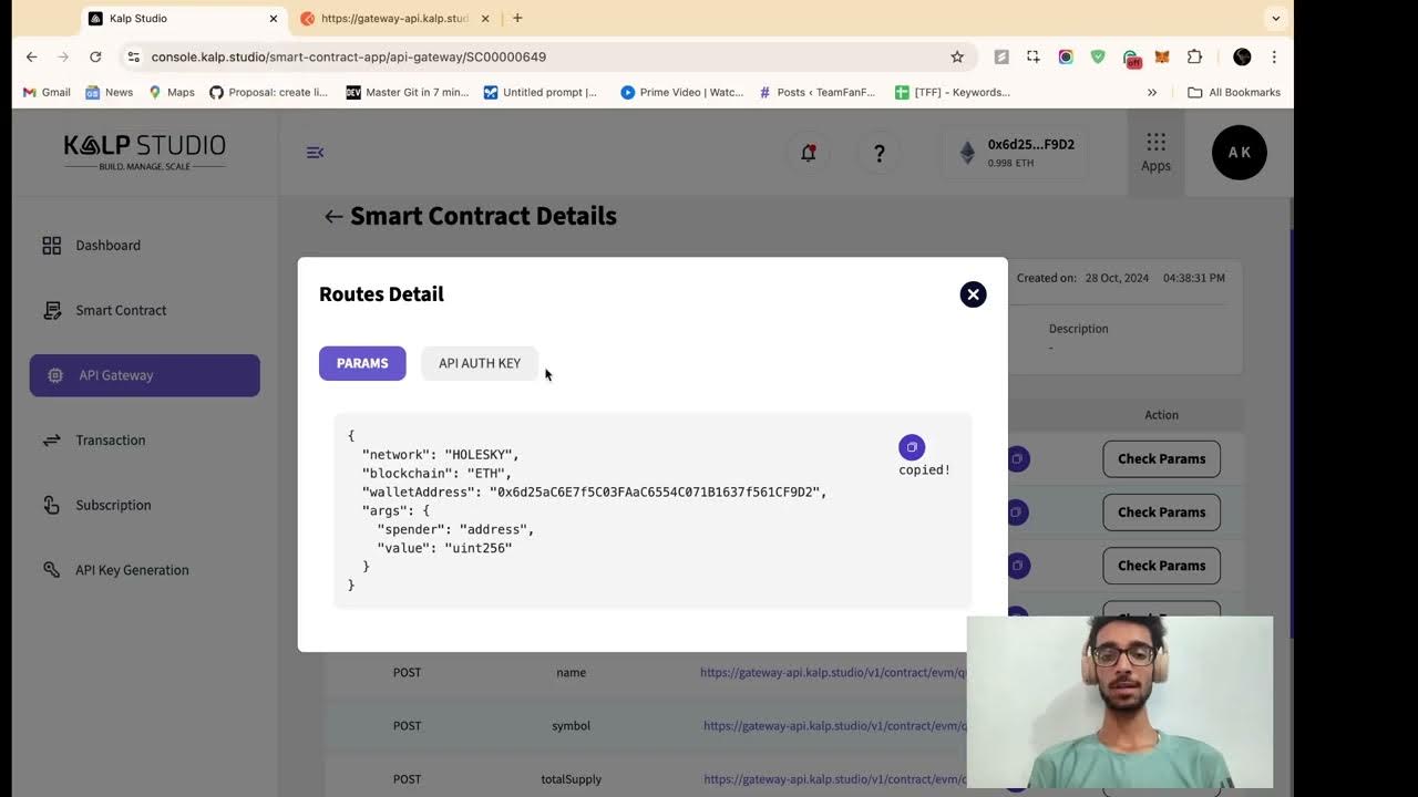How to Send a Transaction Using the API Endpoints Generated on KALP Studio's API Gateway - YouTube