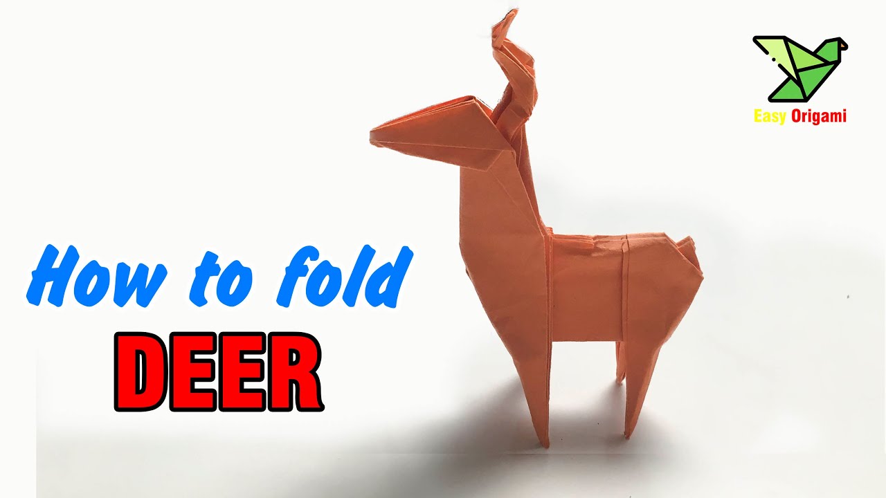 Origami Deer Folding Instructions Easy Origami Deer Tutorial: How To