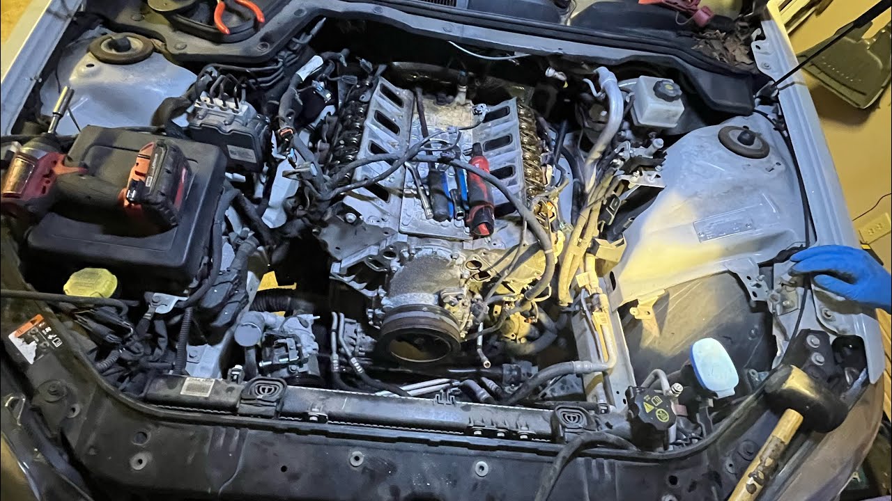 Pulling motor out of Caprice - YouTube