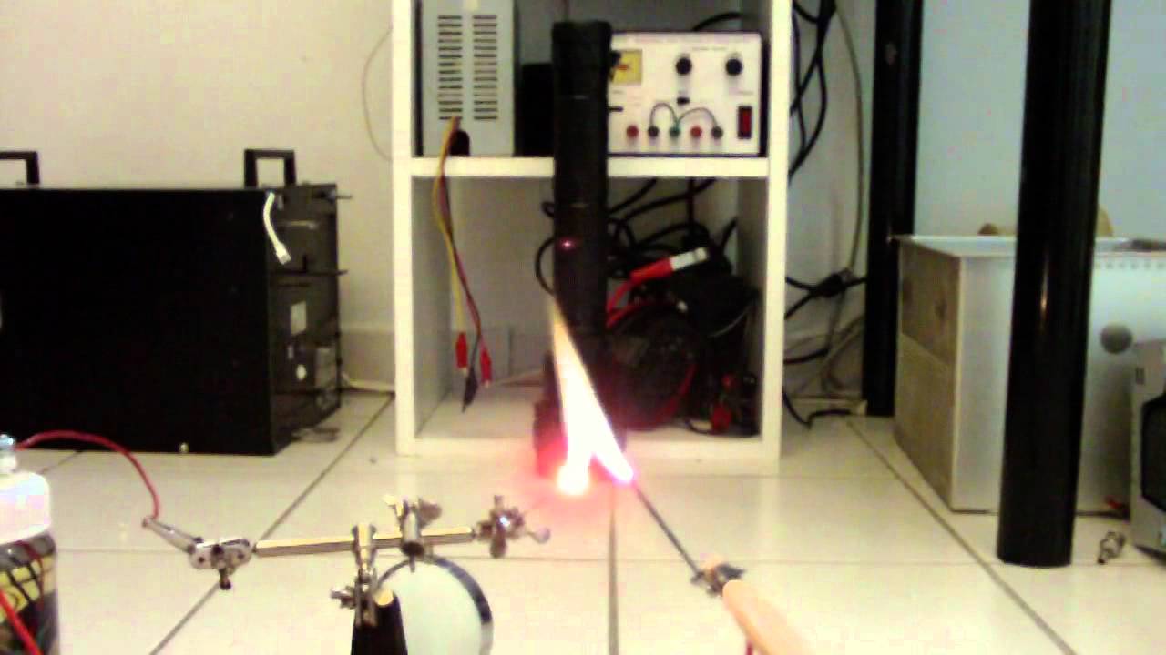 homemade monster flyback under oil - YouTube