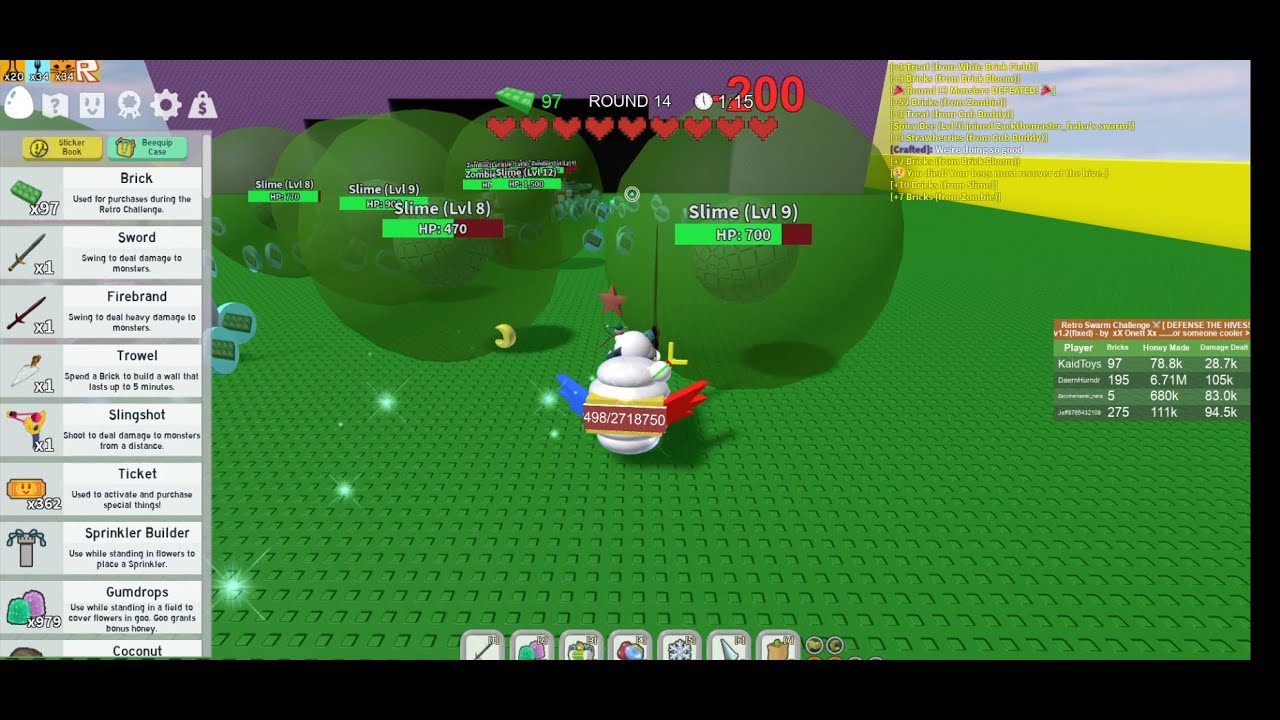 bee swarm simulator killer slime and zombie tower defense the classic ...