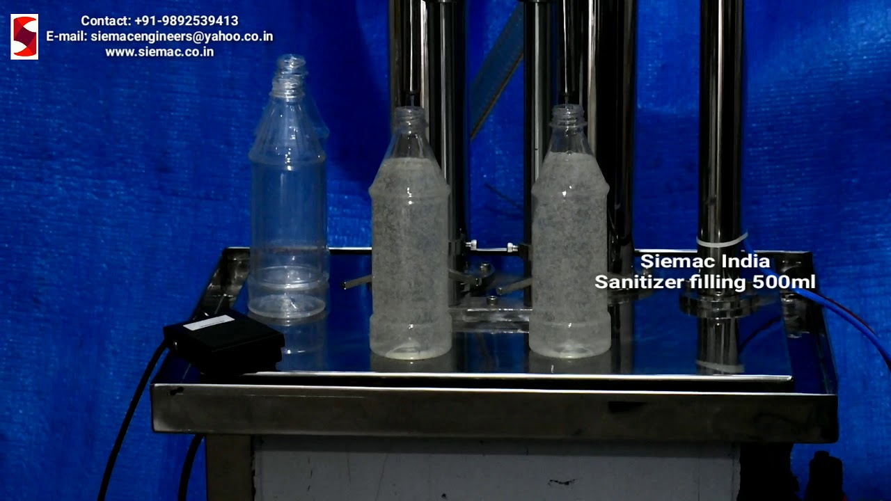 Hand Sanitizer filling machine l Volumetric Liquid filling machine l ...