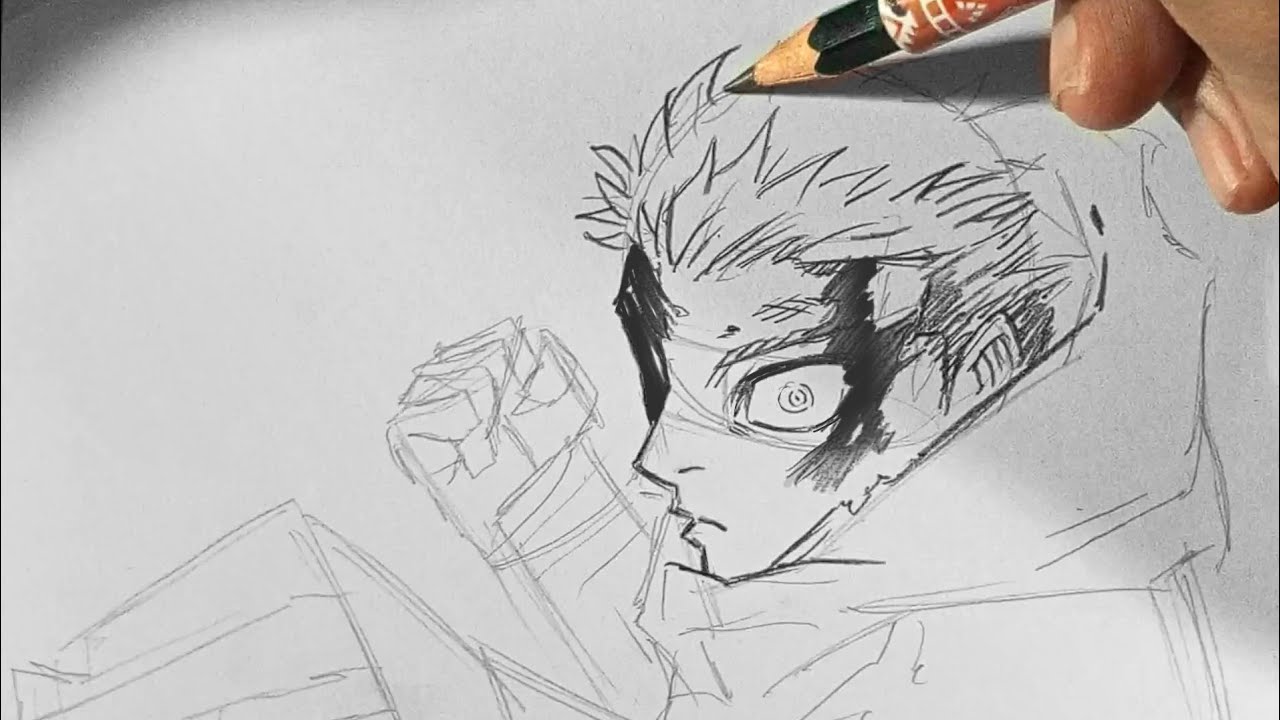 How To Draw Yuji With His Missing Finger vs Sukuna - Jujutsu Kaisen ...
