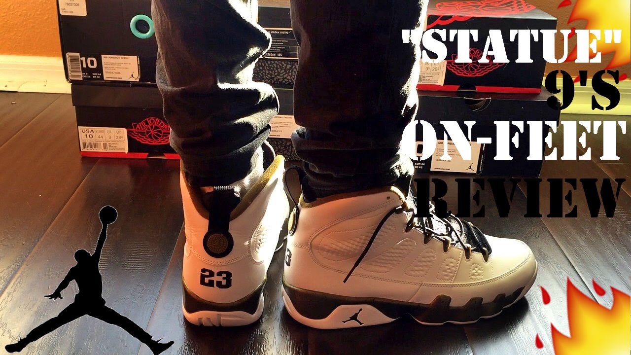 AIR JORDAN RETRO 9 "STATUE" | ON-FEET REVIEW #3 - YouTube